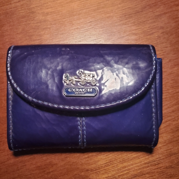 Coach | Bags | Coach Small Wallet Business Card Holder Blue | Poshmark